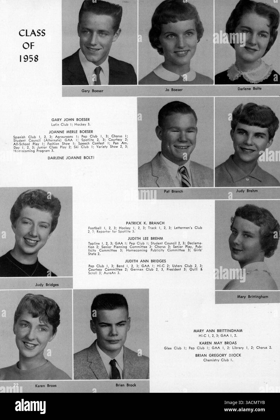 The 1958 Aurean yearbook from Richfield High School captures key ...