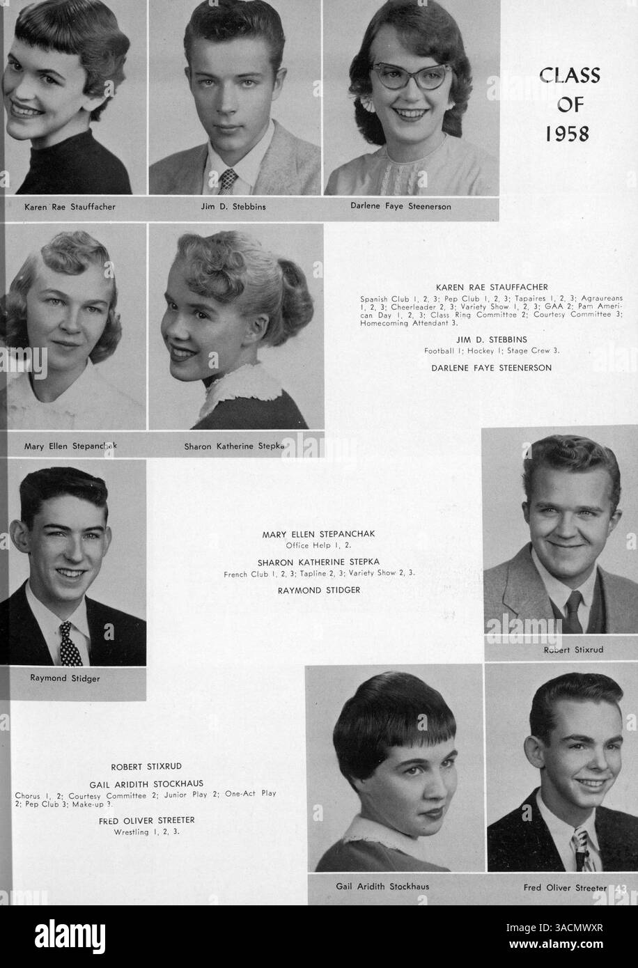 Notable school events from the 1957 1958 school year hi-res stock ...