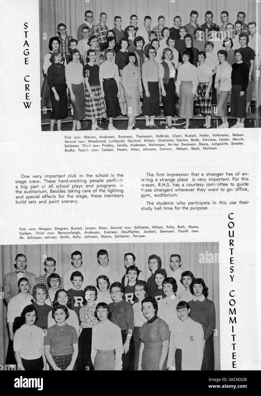 The 1958 yearbook from Richfield High School, Aurean '58, captures ...