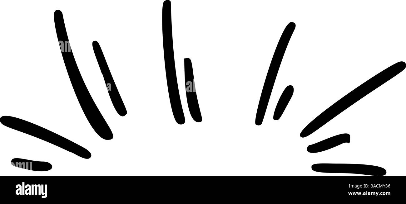 Comic movement lines and expressive shapes with fun graphic effects ...
