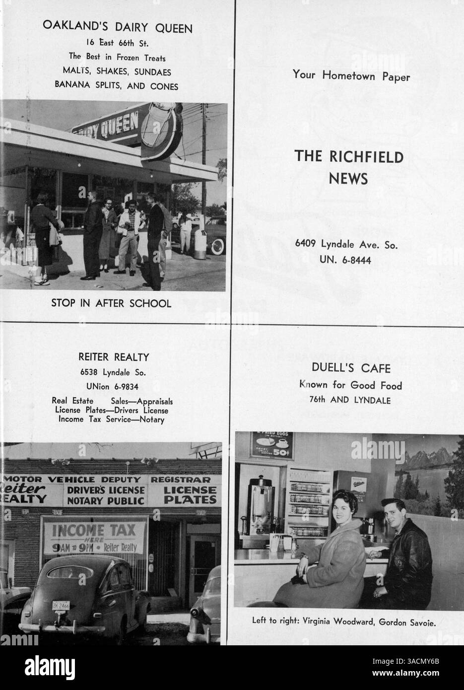 Yearbook for 1958 documents the 1957 1958 school year hi-res stock photography and images - Alamy