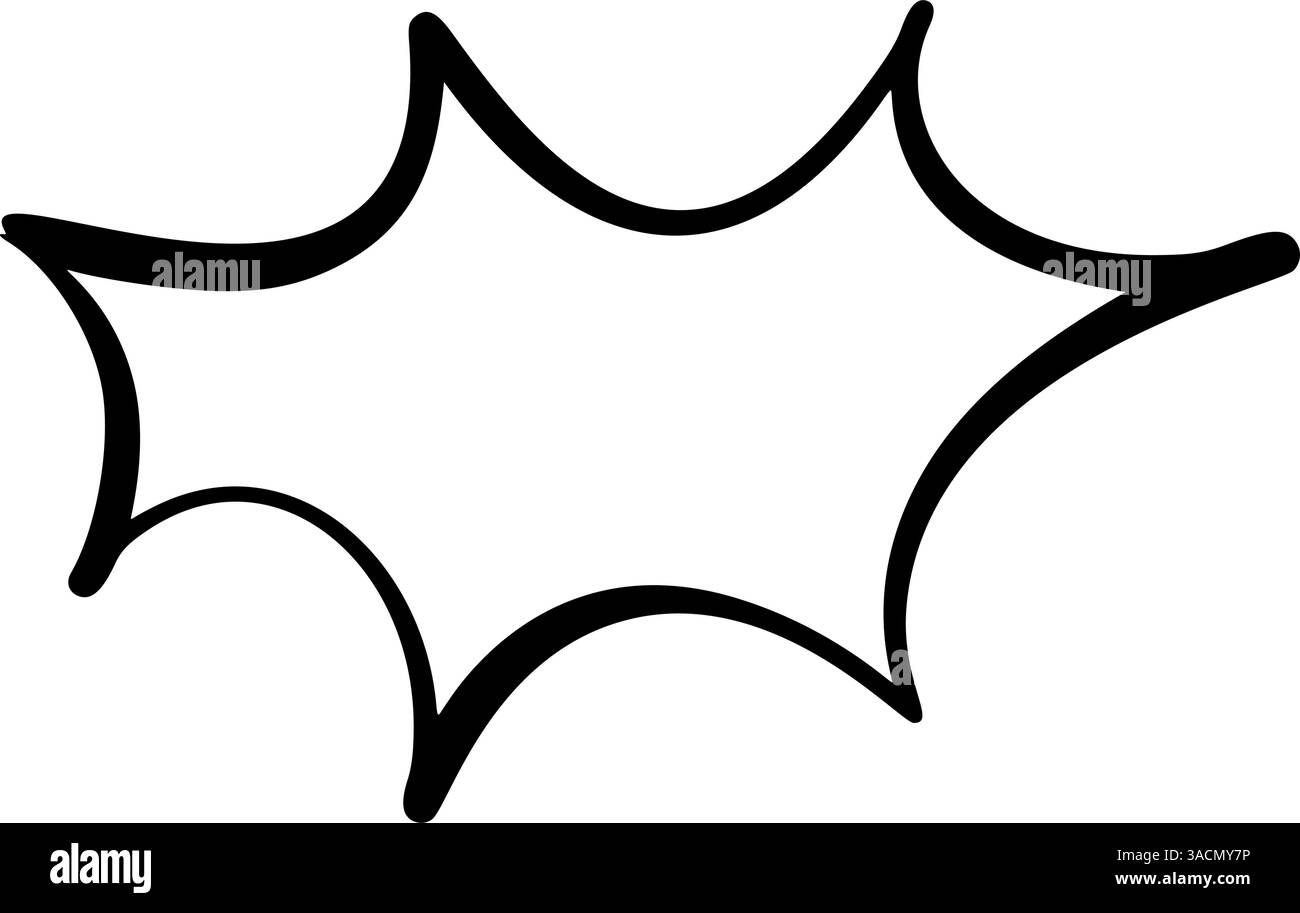 Pop art speech bubble emphasis effect. Comic book text box in boom ...