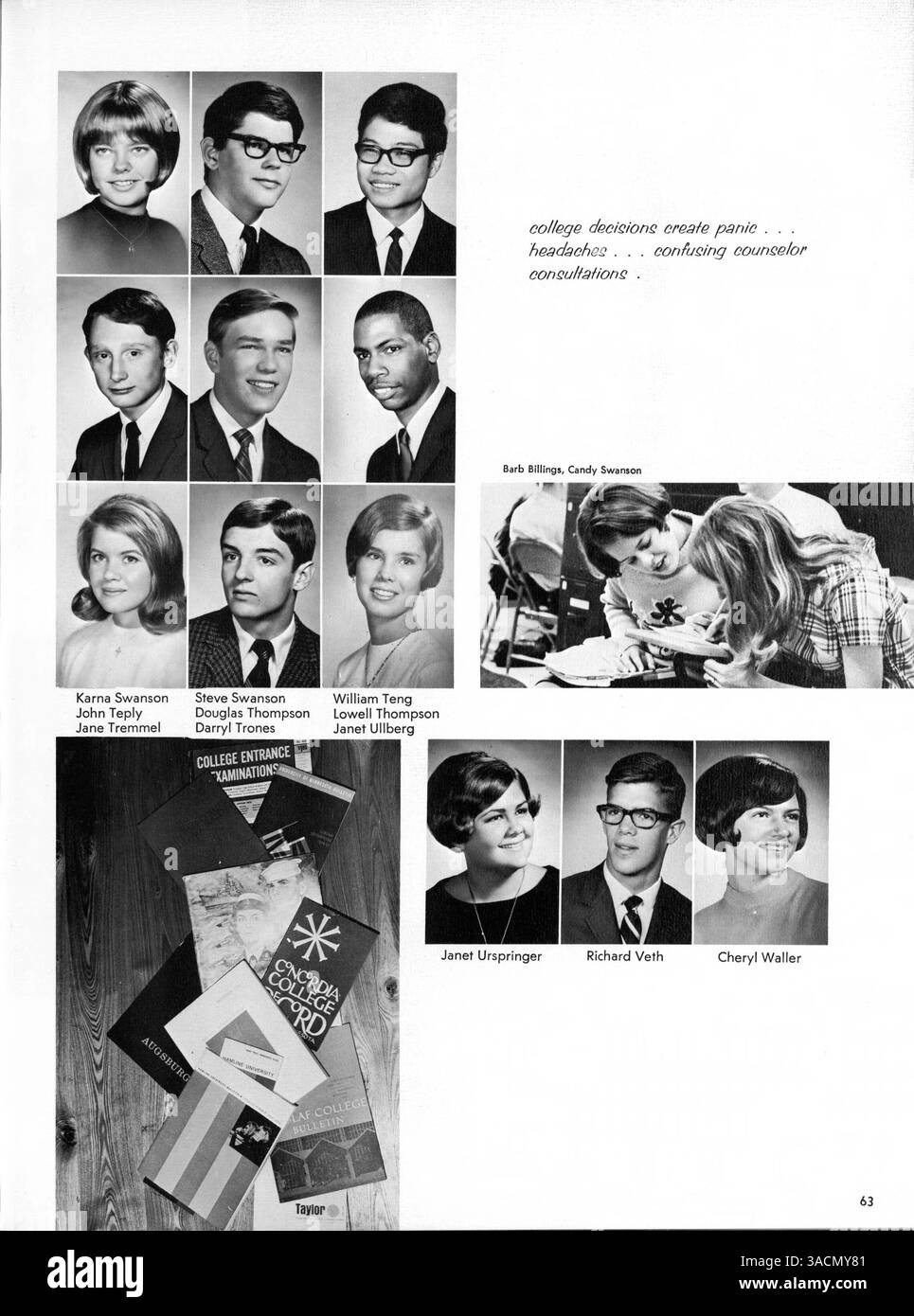 The 1968 'Antler' yearbook from Minnehaha Academy captures the key ...