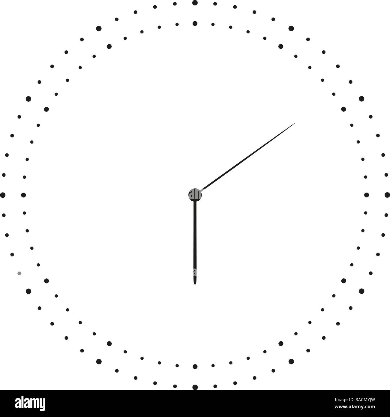 Round clock face with stopwatch dial, time meter scale, speedometer ...