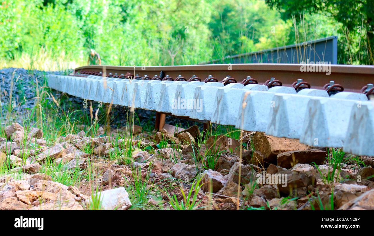 Track roadbed railroad rail hi-res stock photography and images - Alamy
