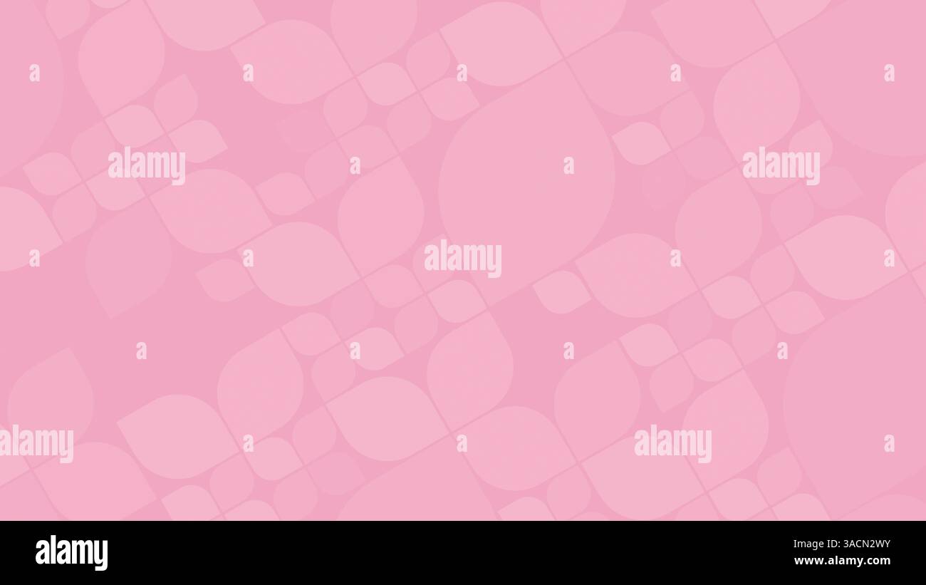 Geometric pattern of abstract rounded bright pink leafy shapes in ...