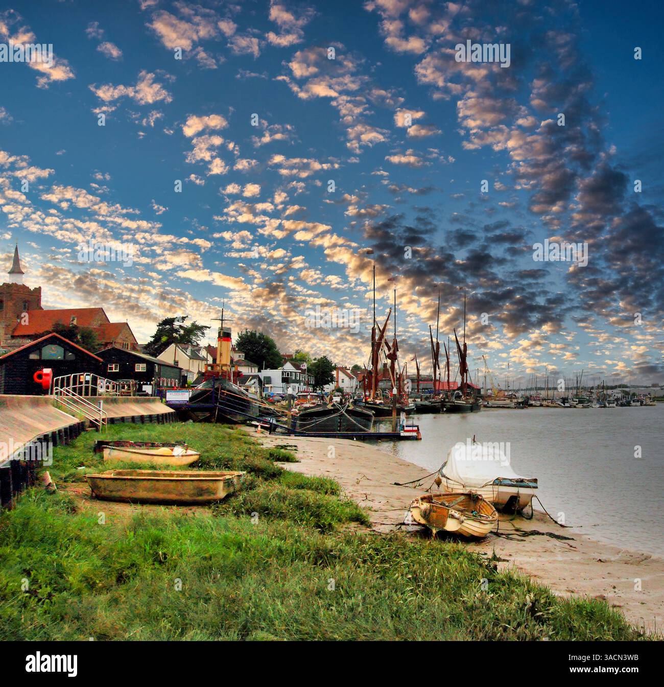 The Hythe Quay Maldon, Essex, on the river Blackwater estuary with ...