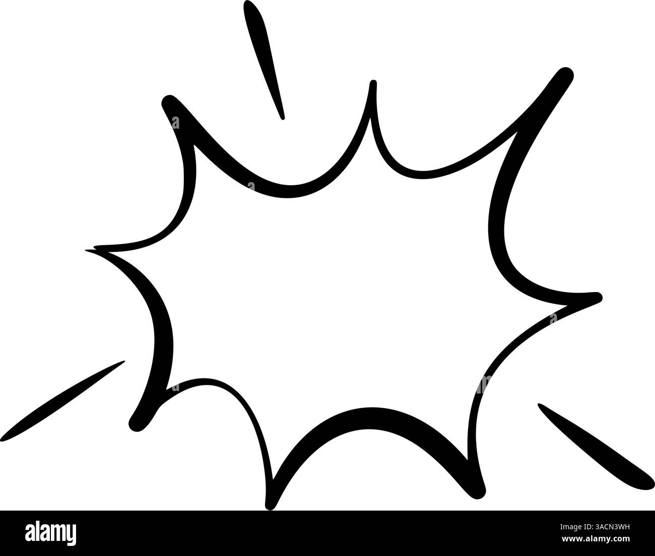 Doodle comic text in pop art speech balloons. Cartoon chat frames with burst dialog clouds. Flat ...