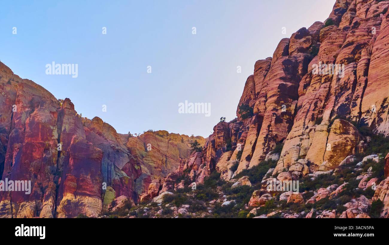 Aerial of Red Rock Canyon's Vibrant Cliffs in Nevada Stock Photo - Alamy