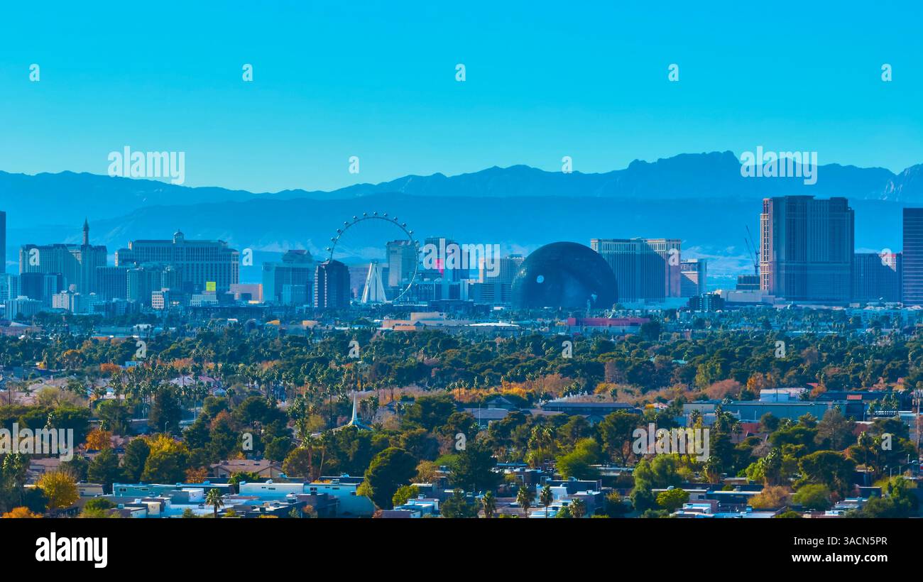 Msg sphere las vegas aerial hi-res stock photography and images - Alamy