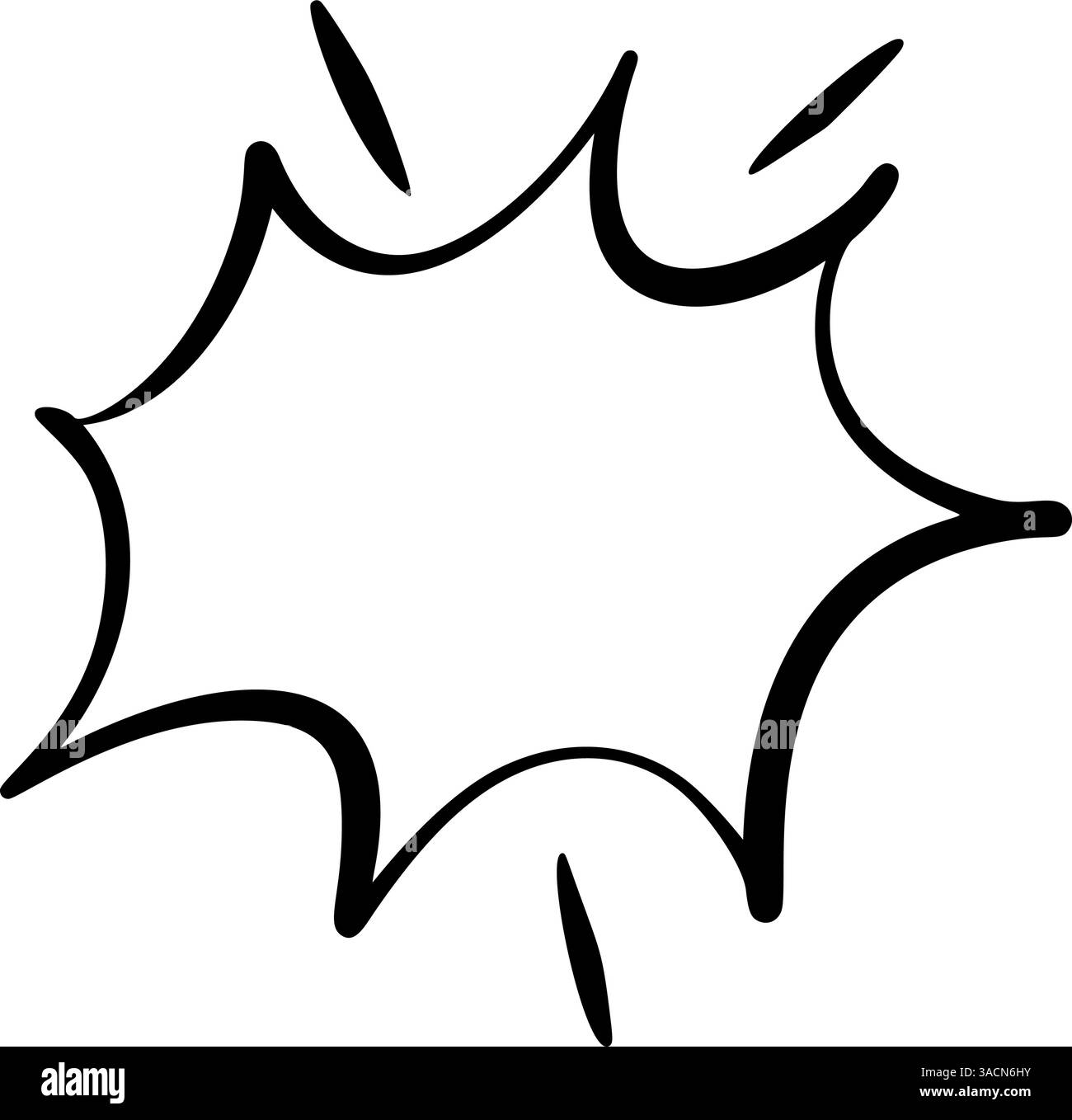 Doodle comic text in pop art speech balloons. Cartoon chat frames with burst dialog clouds. Flat ...