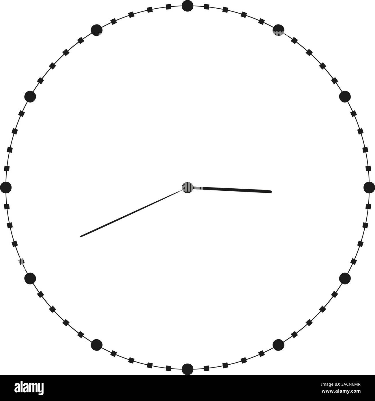 Round clock face with stopwatch dial, time meter scale, speedometer ...