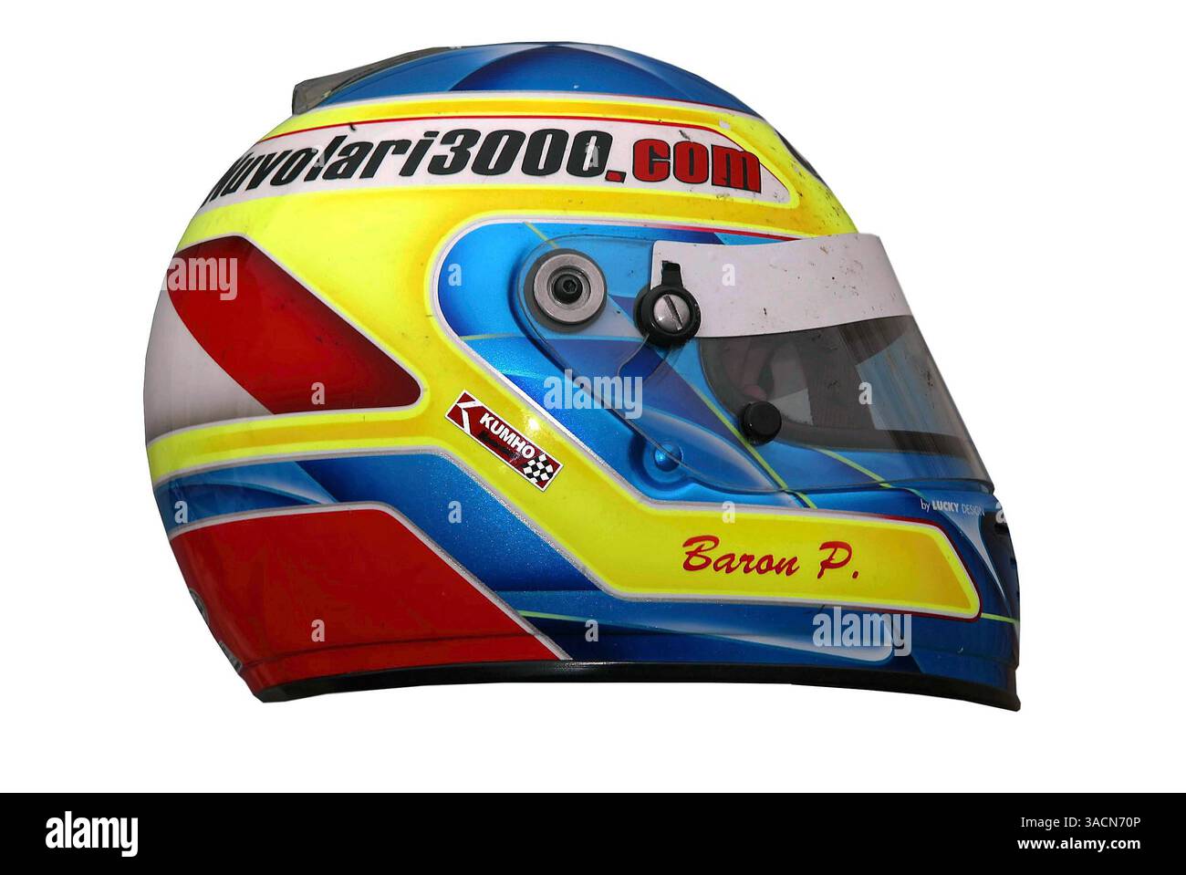 The helmet of Philipp Baron (AUT) Team Ghinzani..International Formula ...