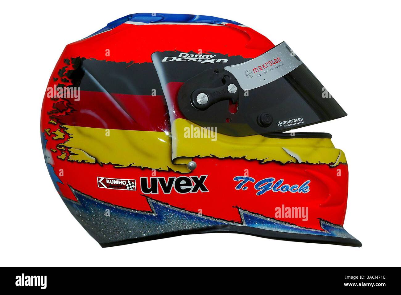 The helmet of Timo Glock (GER) OPC Team KMS Dallara-Opel..International ...