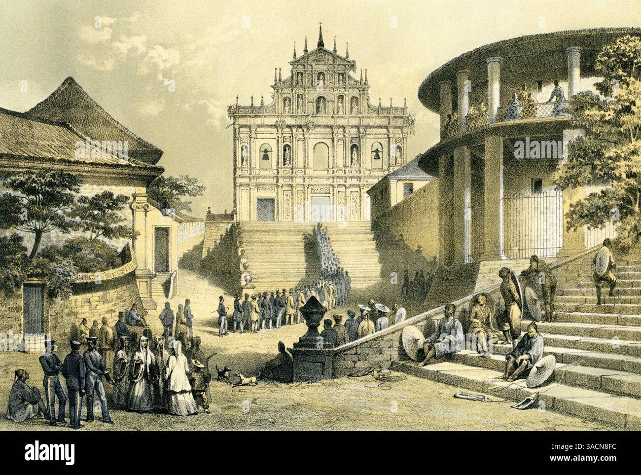 Historic Jesuit Convent, Macau during the Portuguese colonial period ...