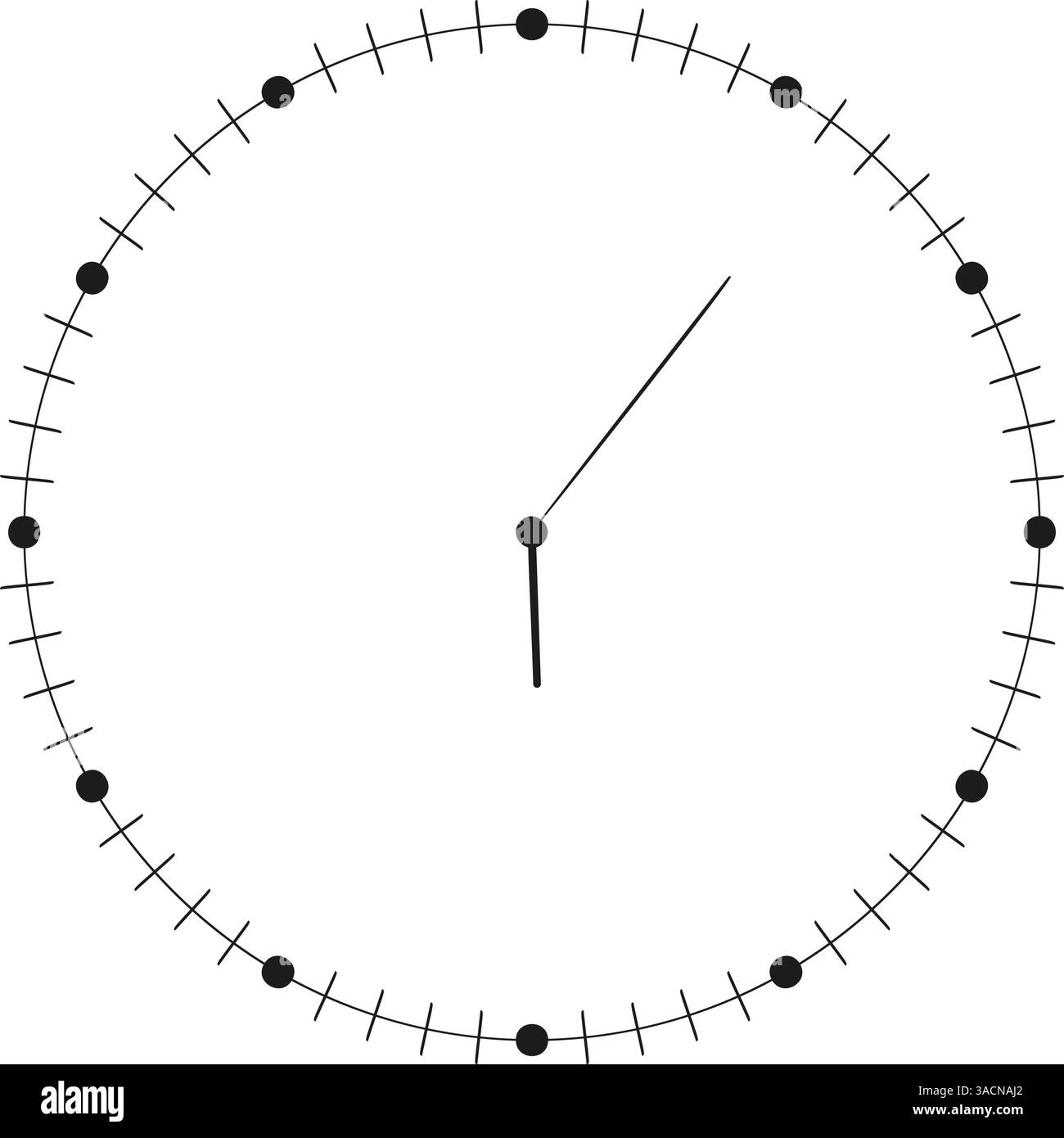 Round clock face with stopwatch dial, time meter scale, speedometer ...