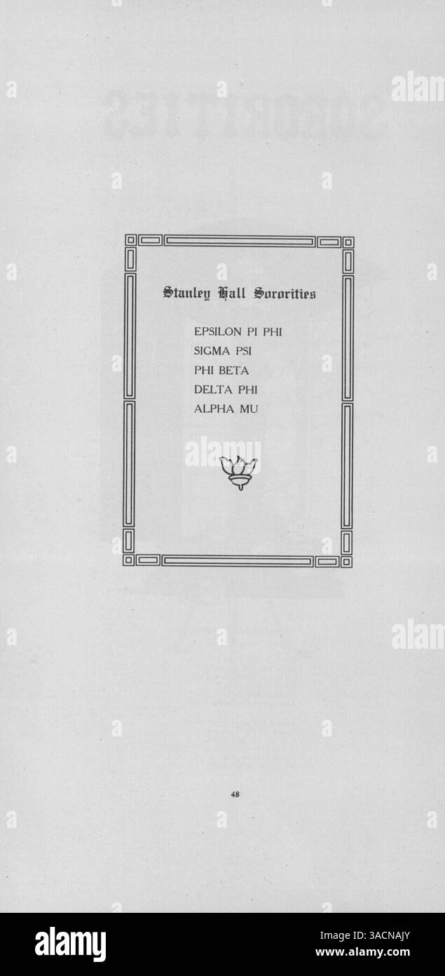 'The Moccasin' yearbook from Stanley Hall, 1910, records the students ...