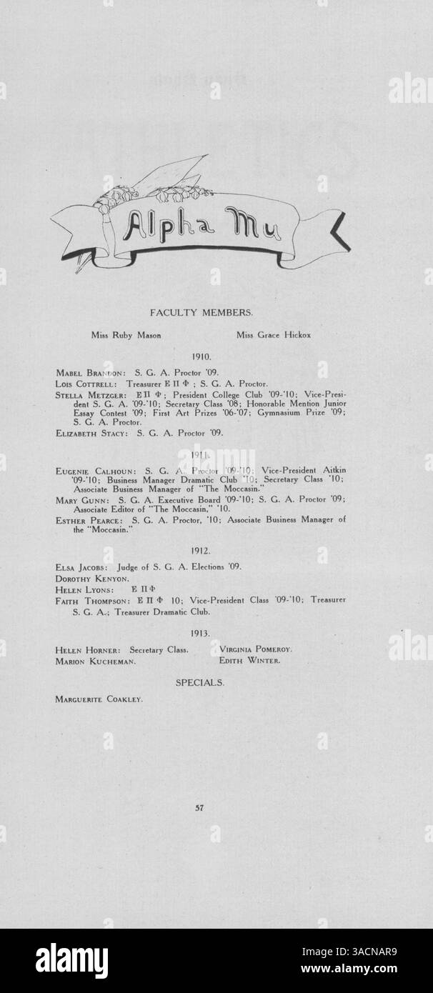 The 1910 'Moccasin' yearbook from Stanley Hall highlights students ...