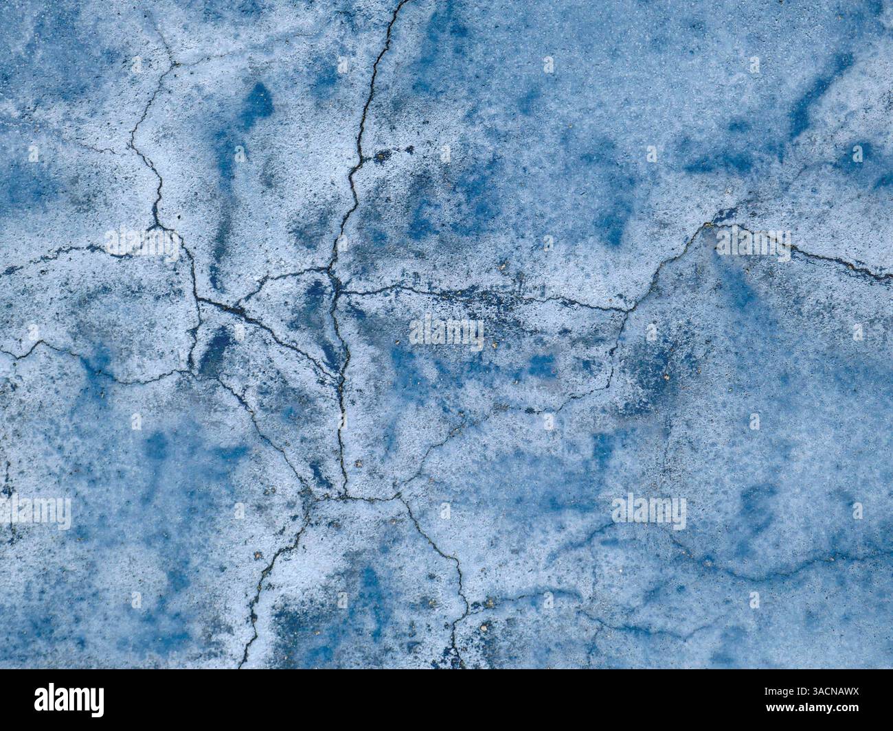 Blue wall with cracks Stock Photo - Alamy