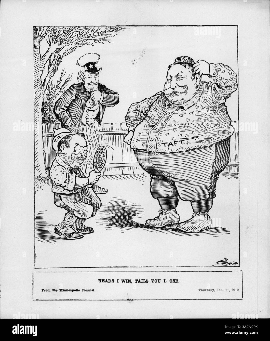 This image portrays Uncle Sam observing William Howard Taft and ...
