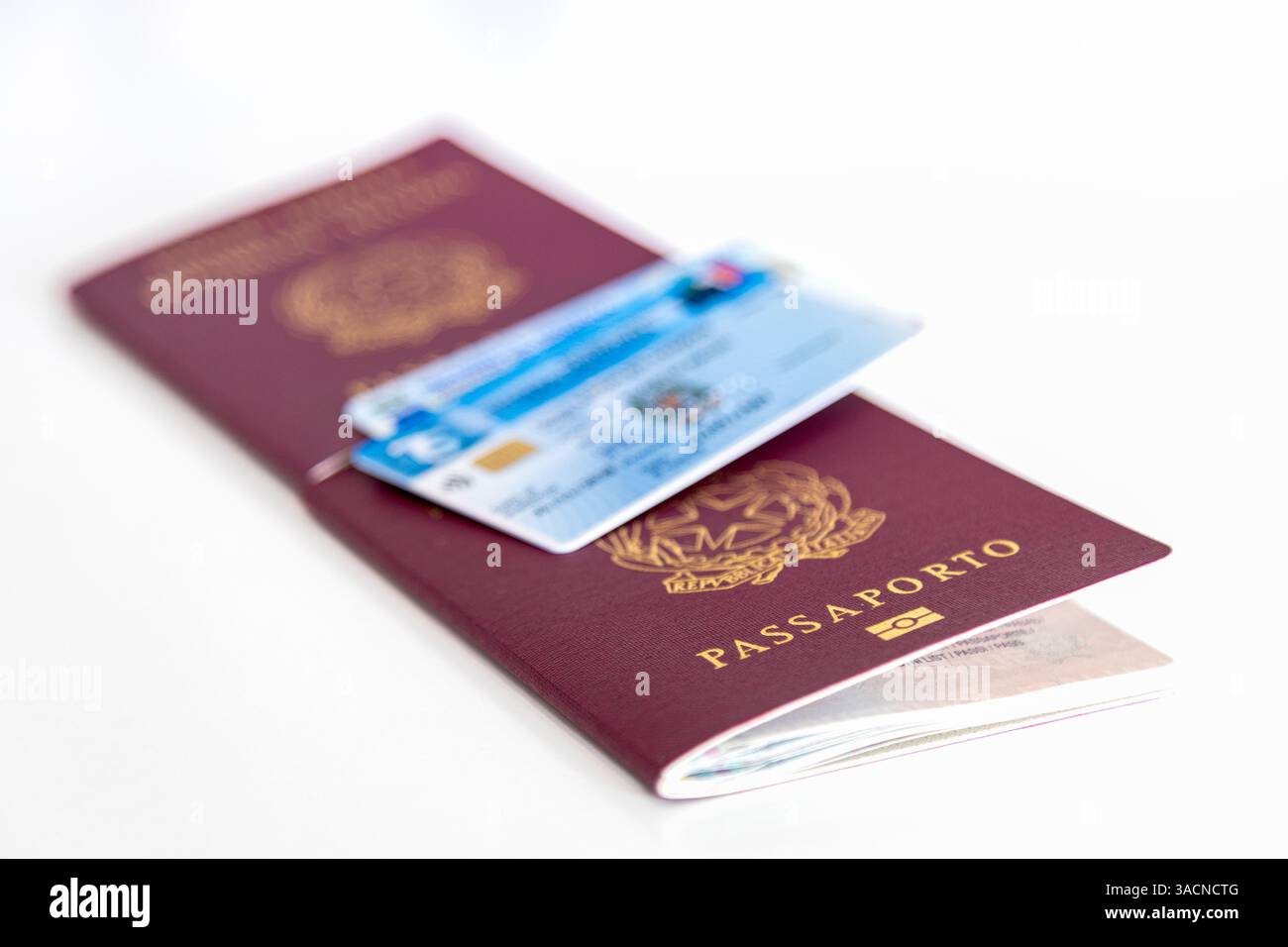 Italy - Close-up of Italian documents for identification and healthcare ...