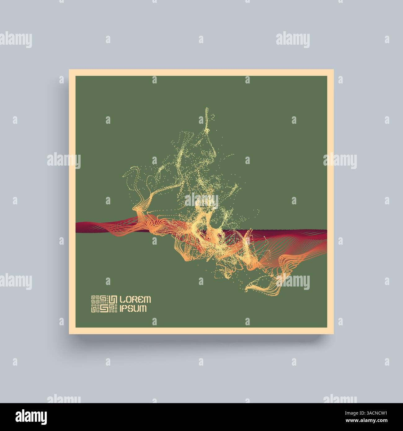 Water Splash Imitation. Array with Dynamic Emitted Particles. Textbook, booklet or notebook ...