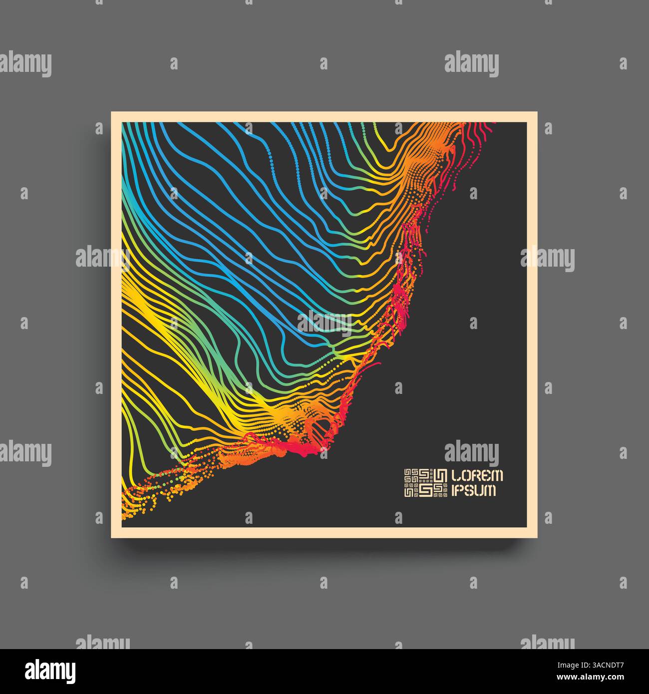 Array with Dynamic Particles. Textbook, booklet or notebook mockup ...