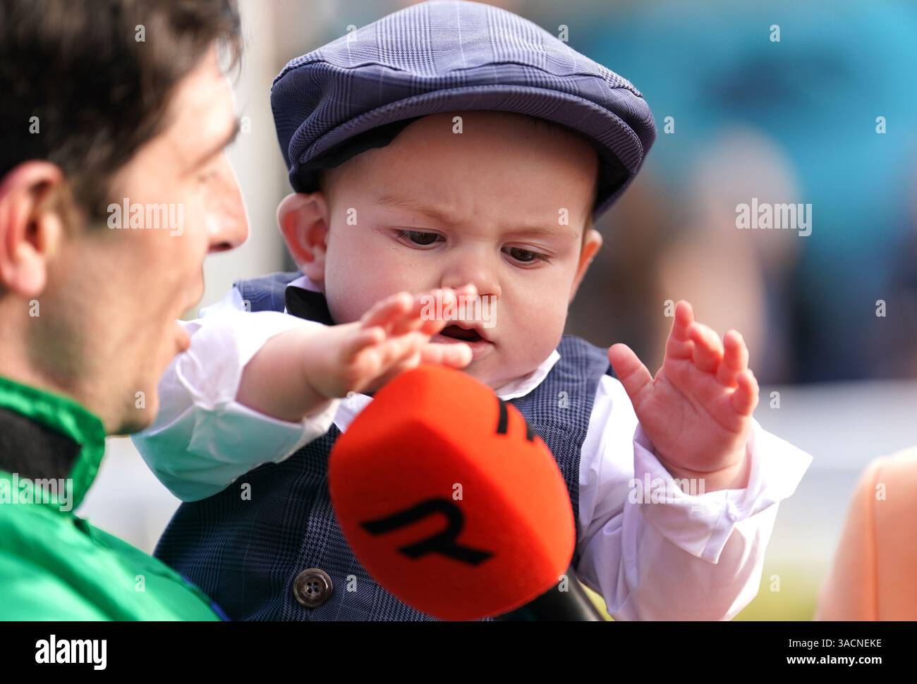 Gavin Sheehan with his son Teddy Sheehan after victory in the ...