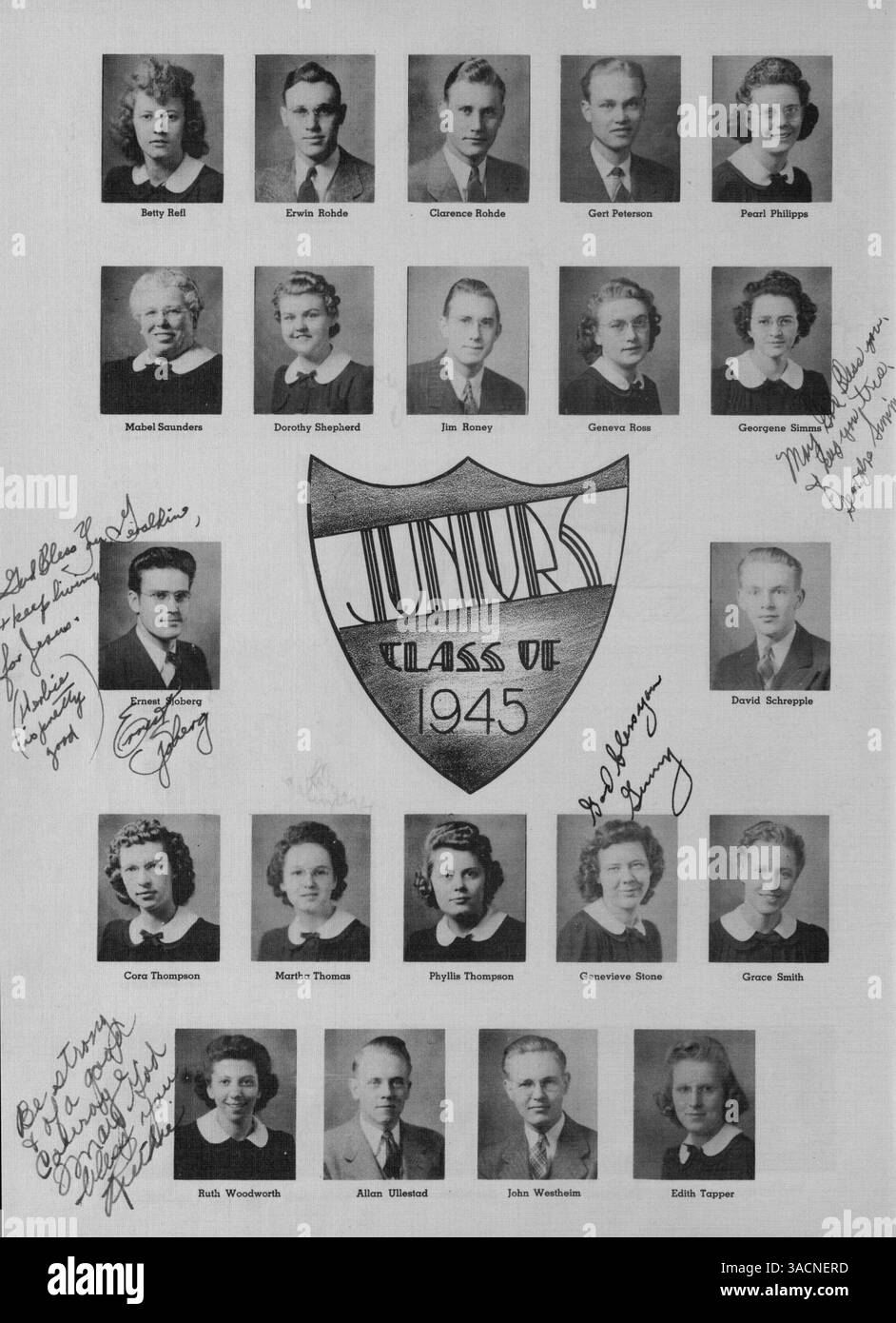Events that shaped the 1943 1944 academic year hi-res stock photography ...