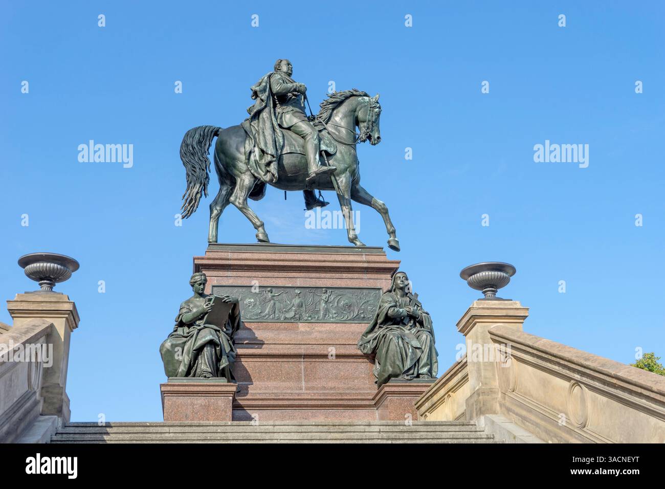 Equestrian statue of Frederick William IV in front of the Old National ...