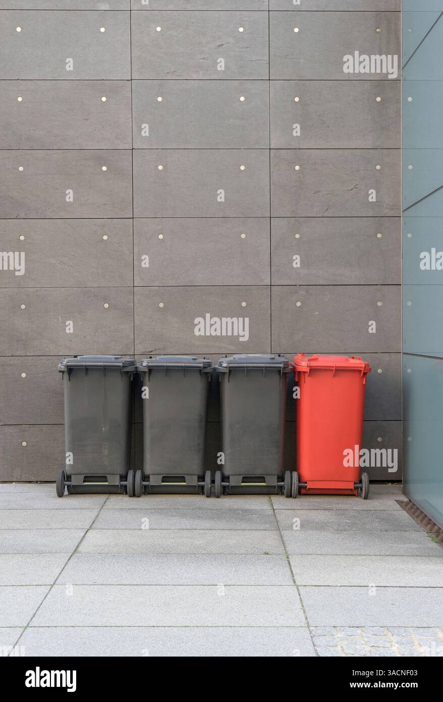 Garbage recycling cans in hi-res stock photography and images - Alamy