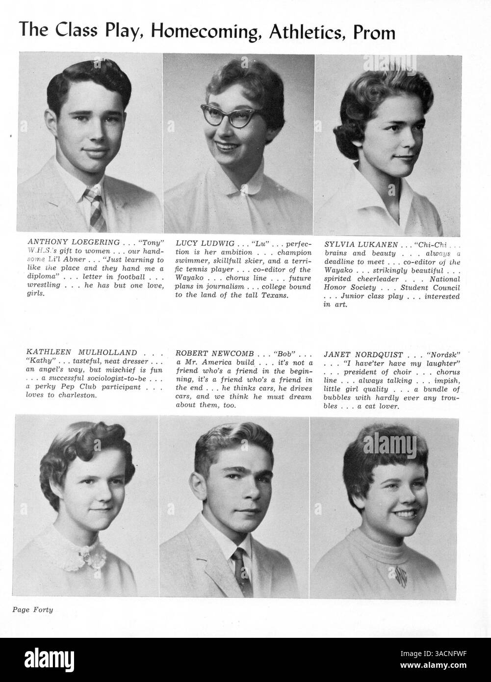 The 1958 Wayzata High School yearbook showcases students, teachers ...
