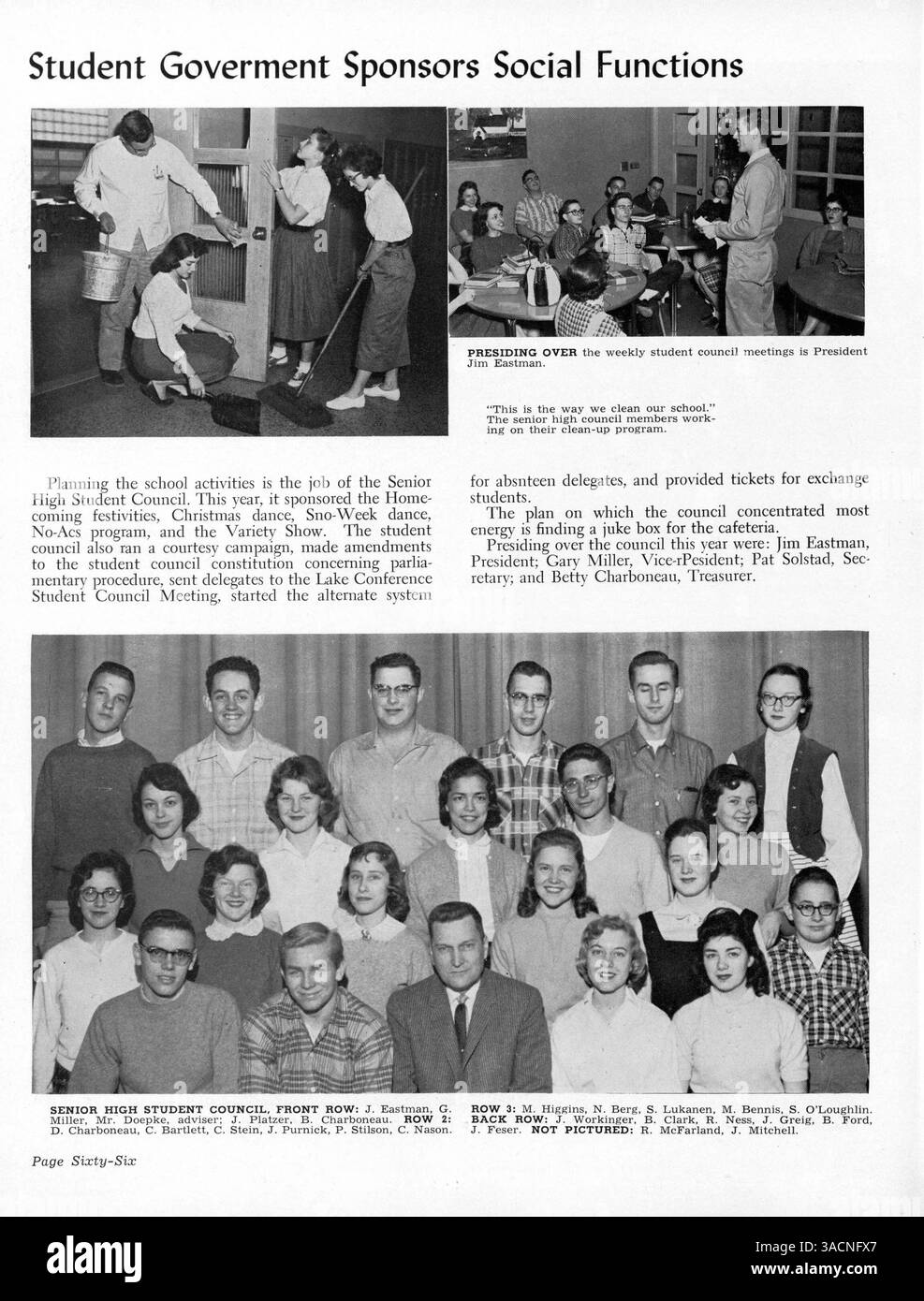 The 1958 Wayzata High School yearbook captures key moments from the ...
