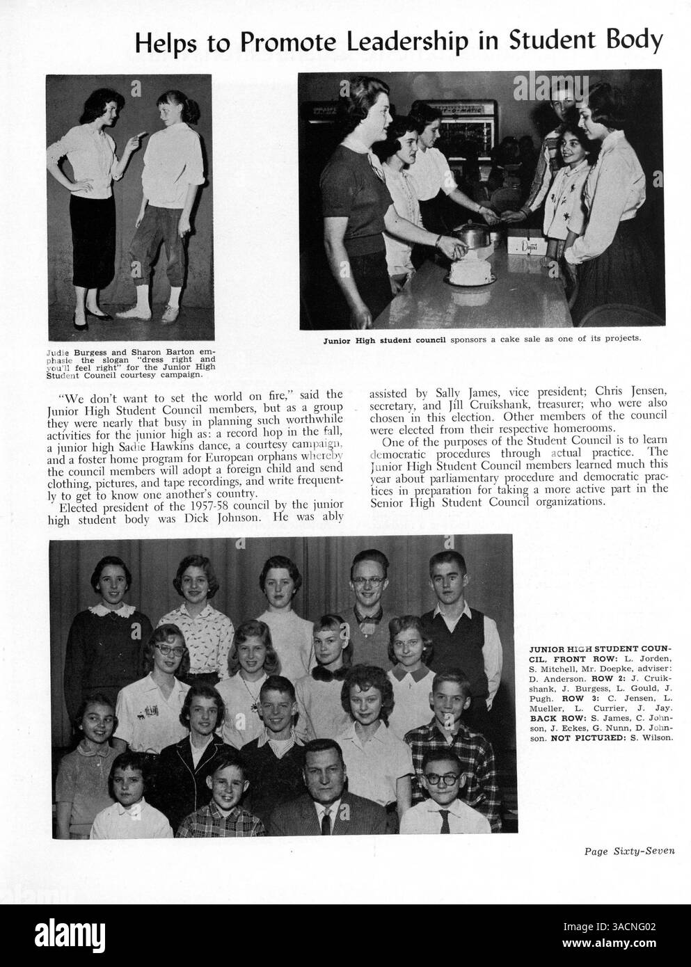 This 1958 Wayzata High School yearbook documents student life ...