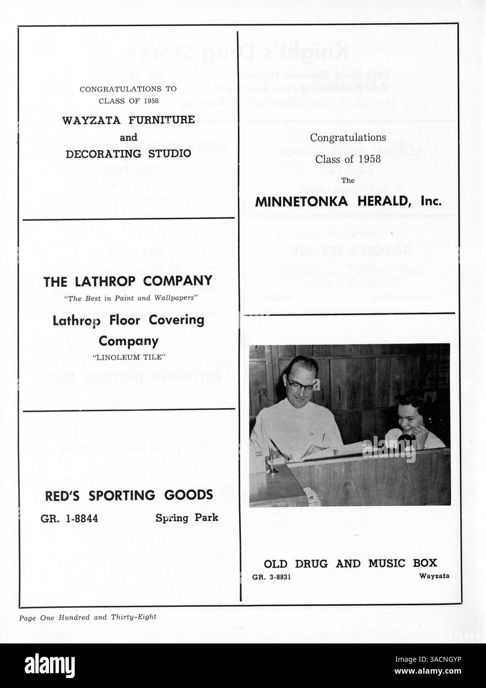Wayako 58, the 1958 Wayzata High School Yearbook, features the students ...