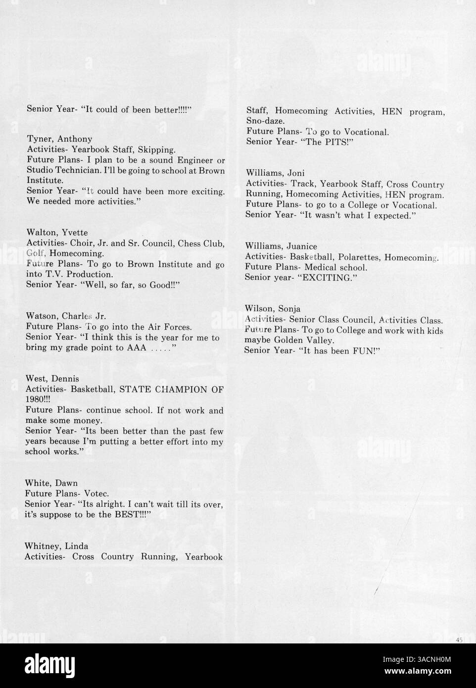 The Polaris yearbook from North High School in 1981 highlights ...