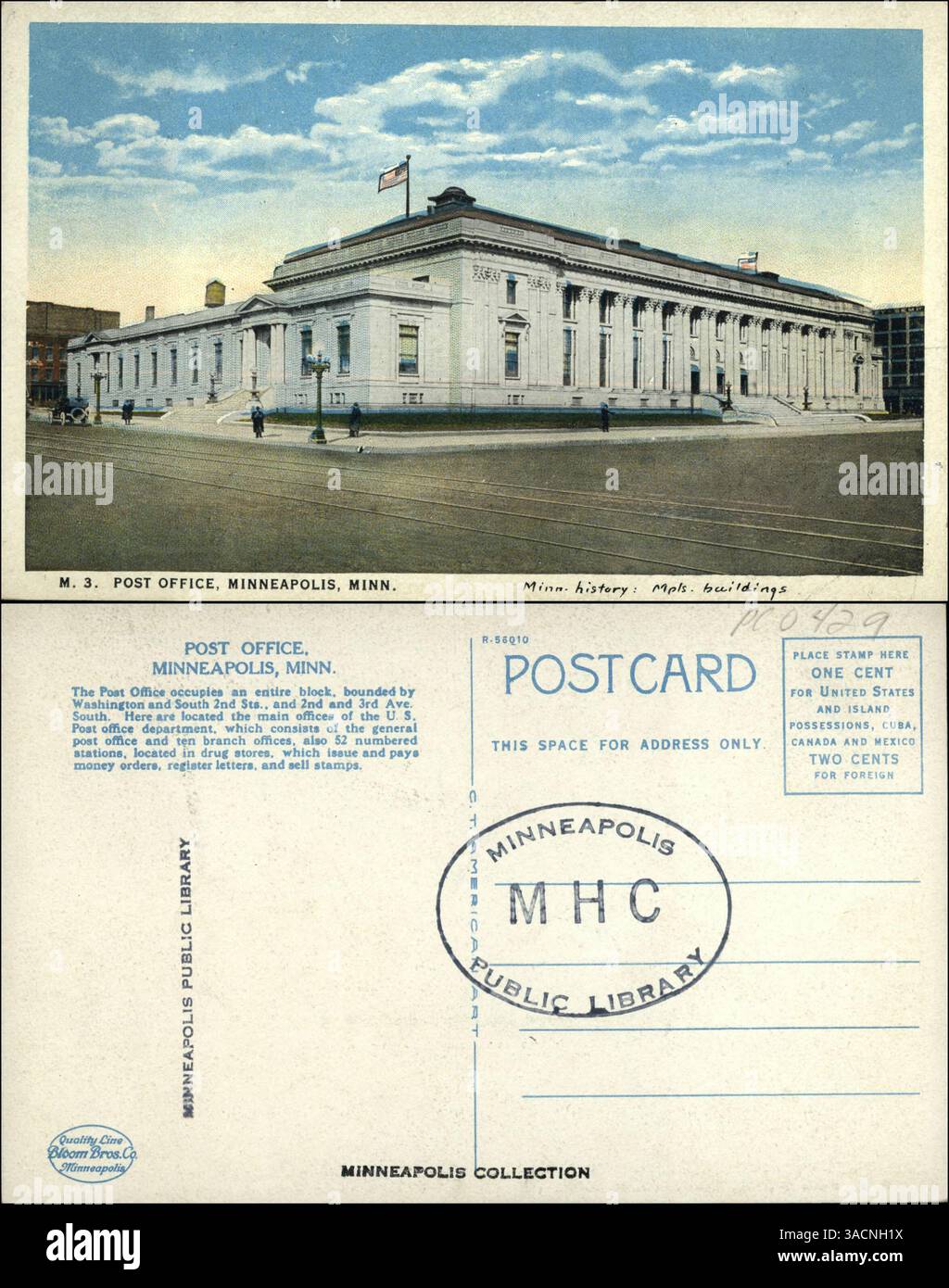 The post office in minneapolis occupies a full block hi-res stock ...