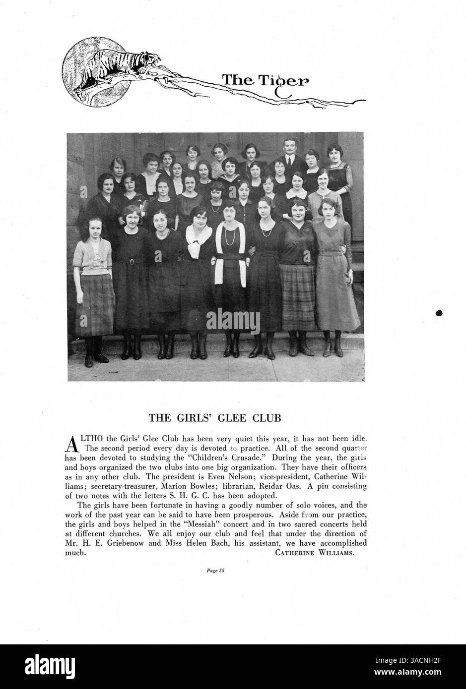 This 1921 South High Yearbook, 'Tiger', records significant student ...