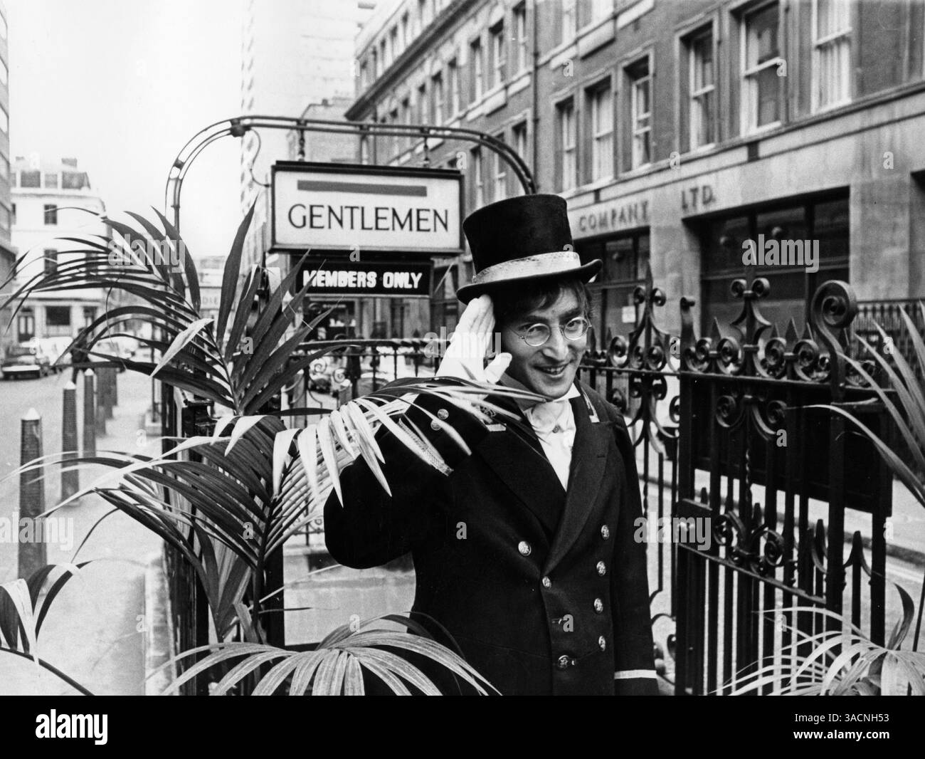 Beatle John Lennon in character for a television show, 1966 Stock Photo ...