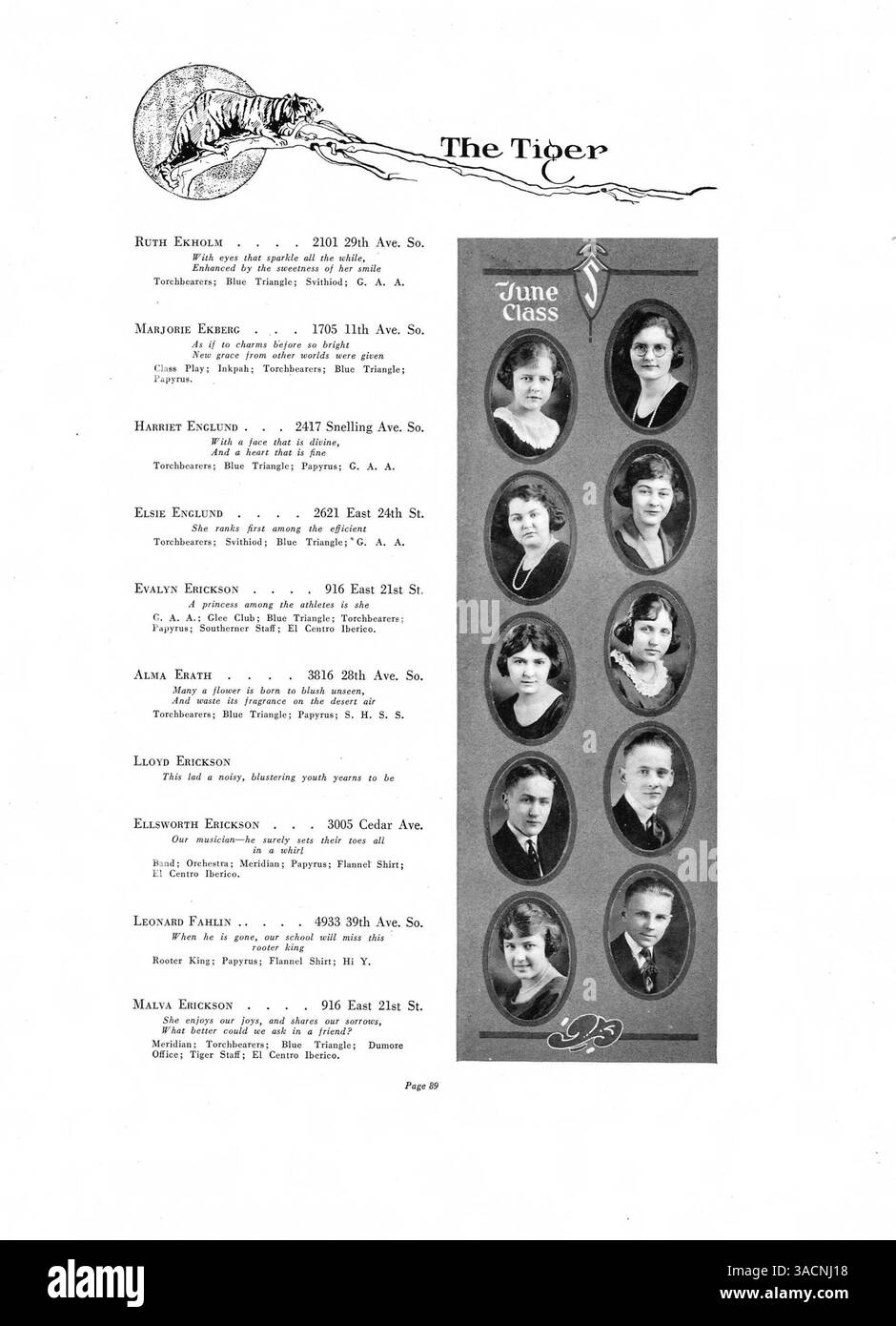 The 'Tiger' yearbook from South High in 1921 provides an overview of ...