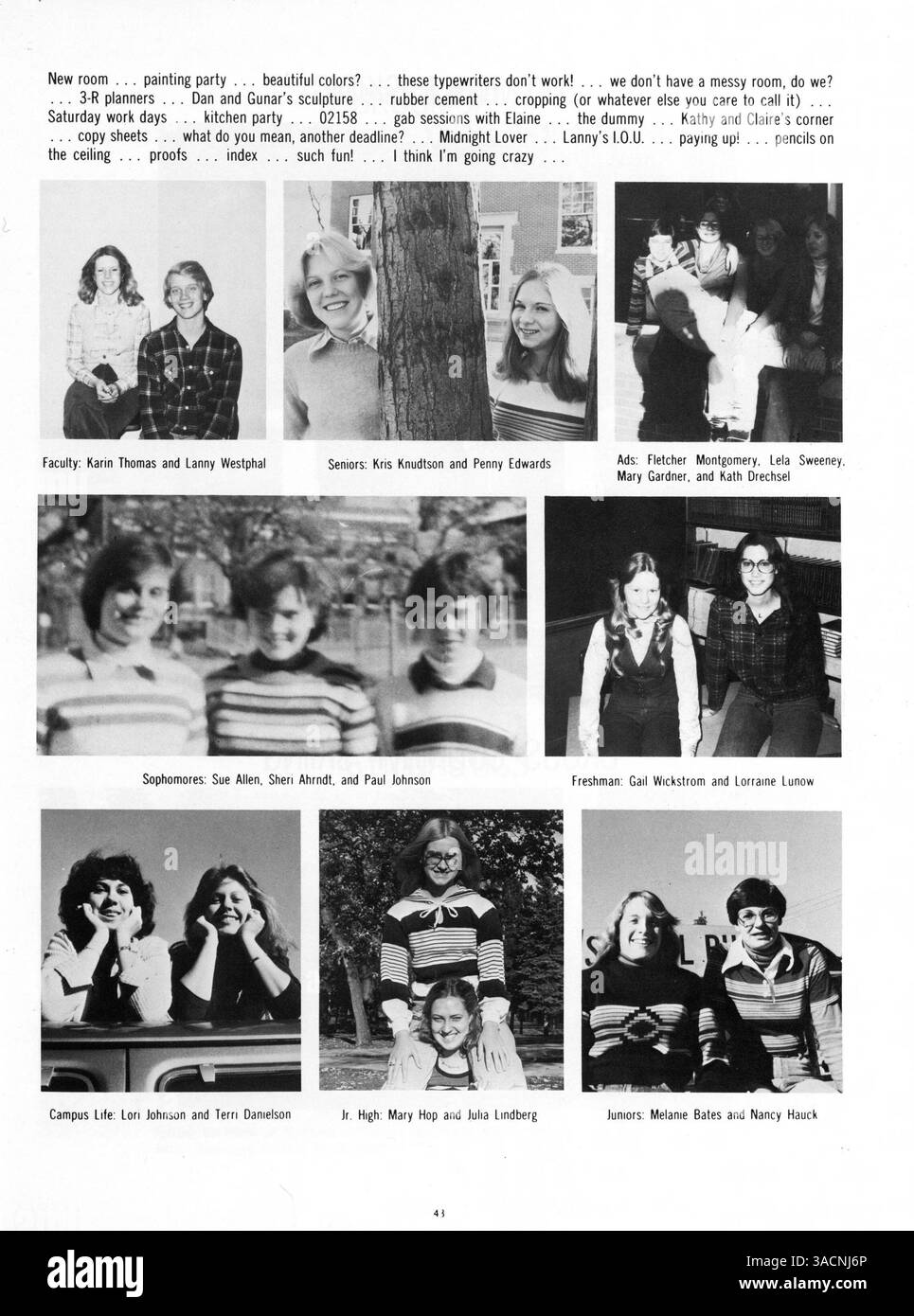 The 1978 'Antler' yearbook from Minnehaha Academy documents the 1977-1978 school year, with a ...
