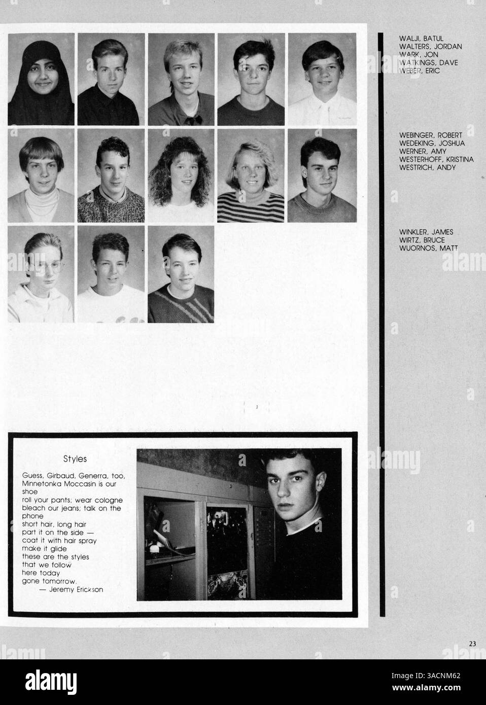 The North View Jr. High 1988 yearbook features the academic, athletic ...