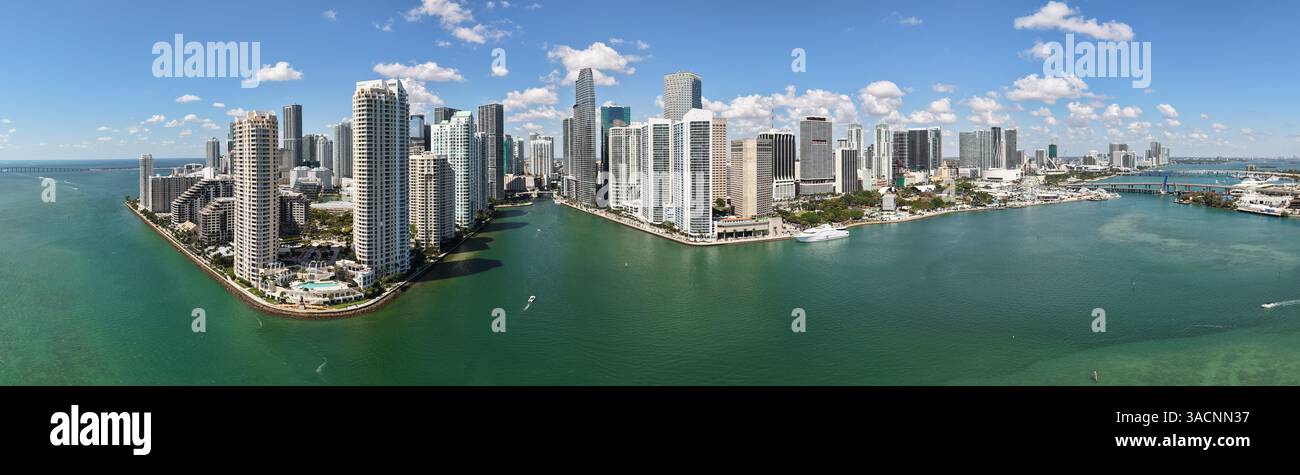 Cityscape panoramic downtown. City architecture skyline. Miami skyline ...