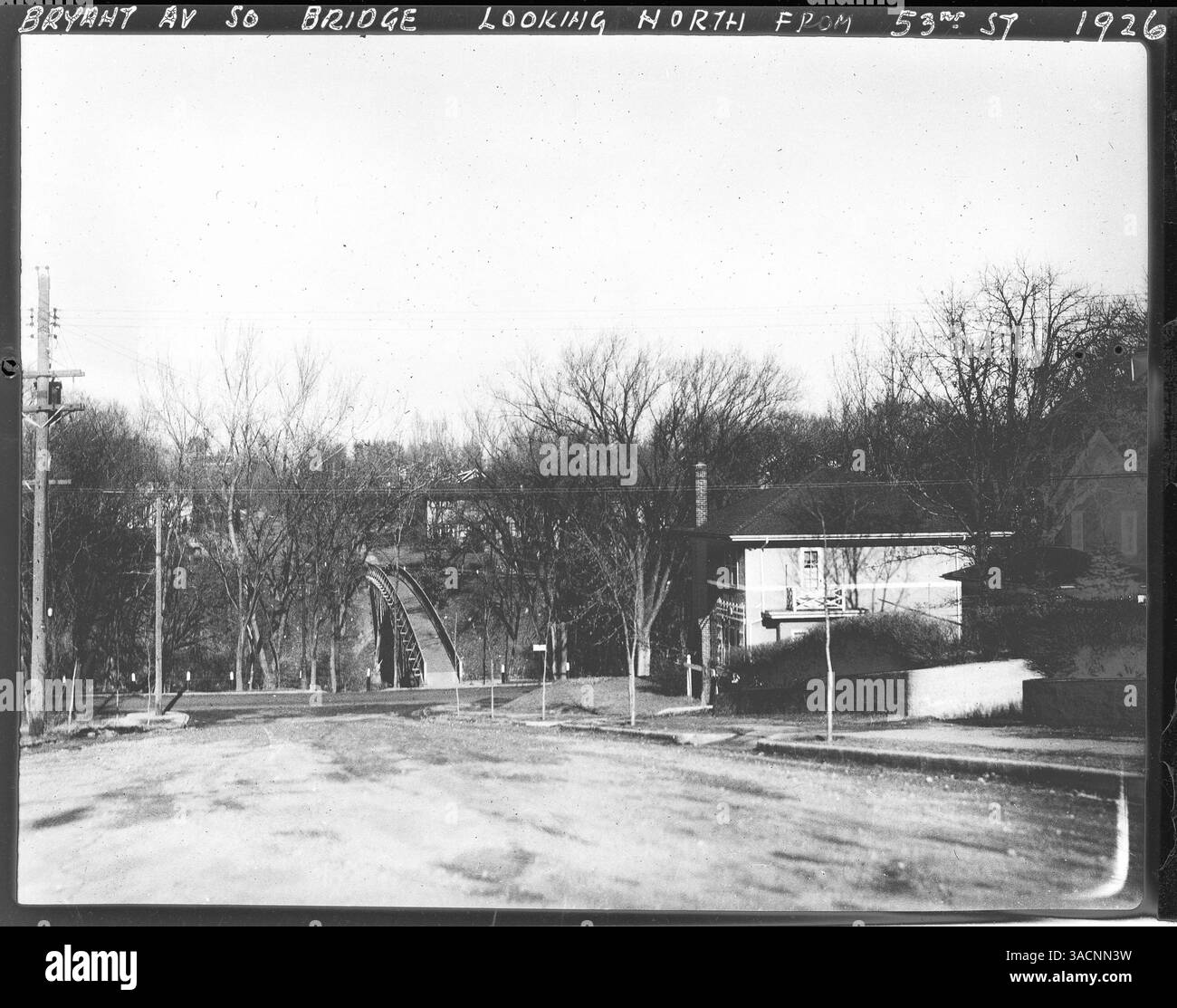 This image depicts the bryant avenue pedestrian bridge over minn hi-res ...