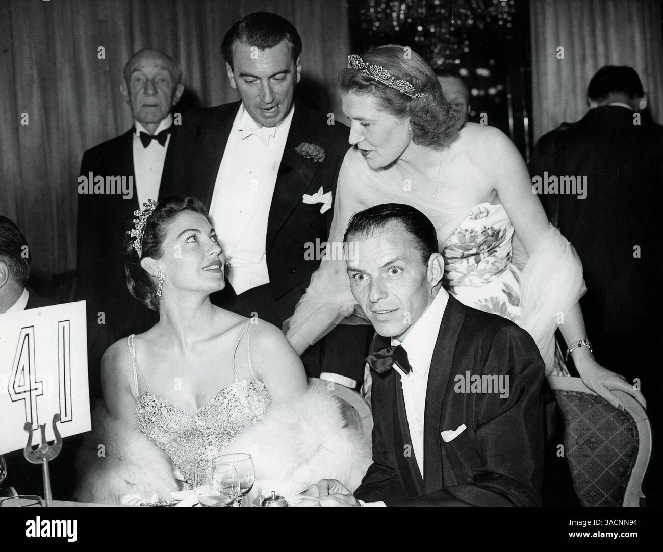 Frank Sinatra with his wife Ava Gardner and Lord and Lady Mancroft ...
