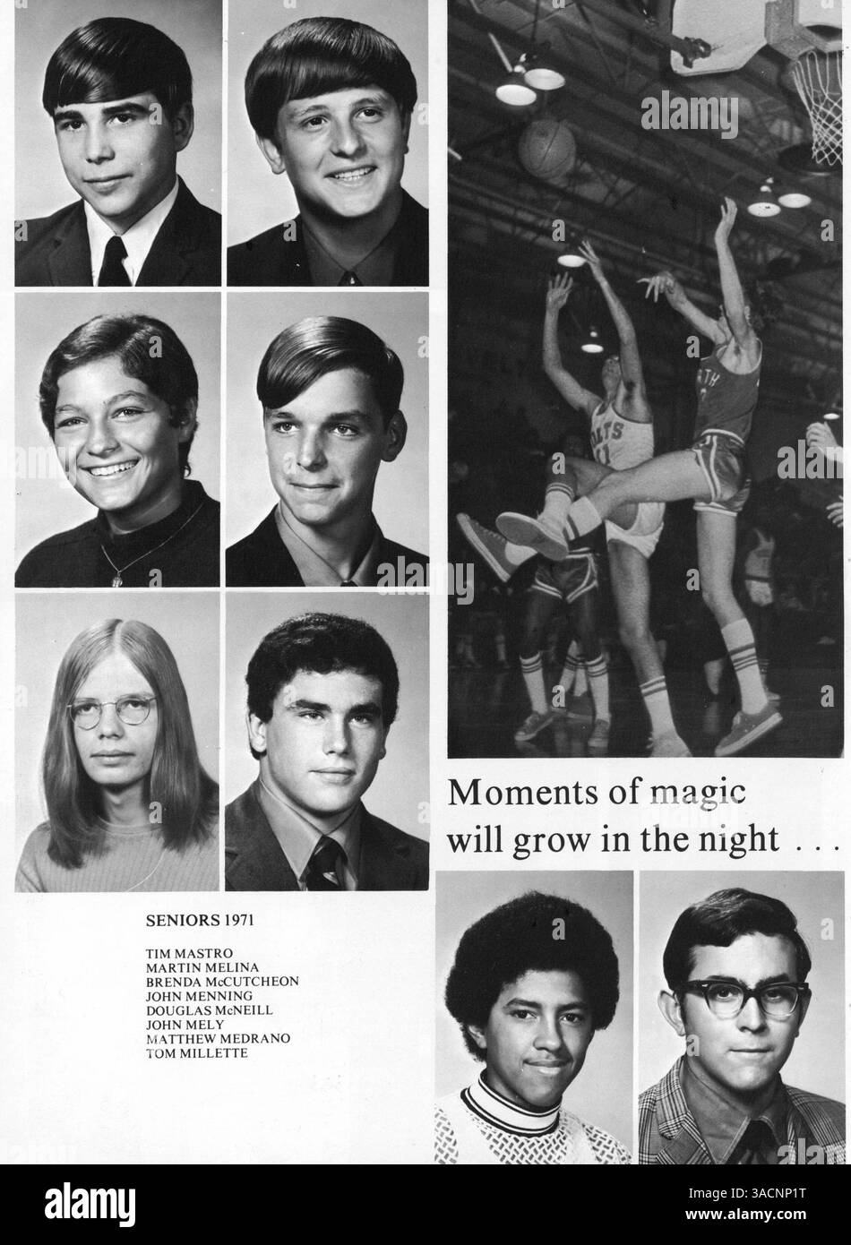The 1971 high school yearbook captures student life, sports, clubs, and ...