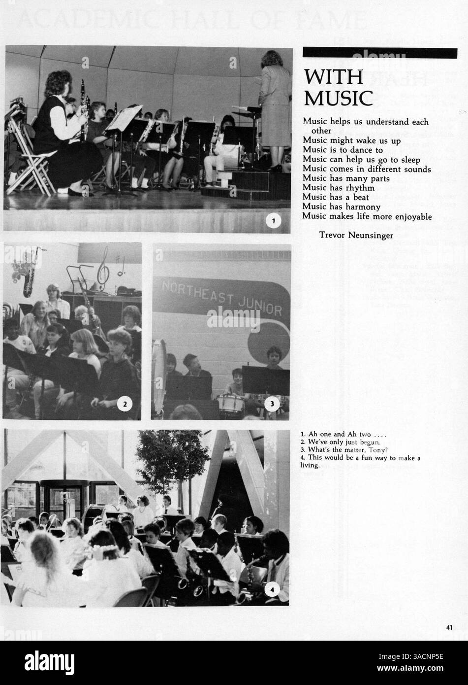 The 1987 yearbook from Northeast Jr. High documents the students ...