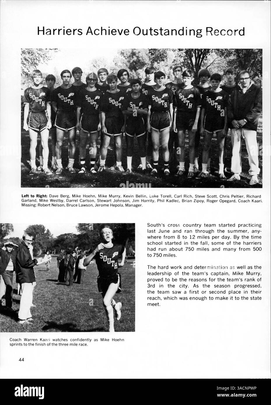 The 1972 South High Yearbook documents students, teachers, athletics ...