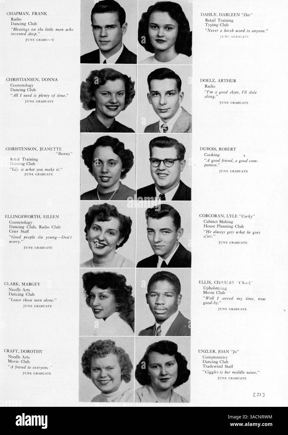 The 1949 'Tradewind' yearbook captures the history of a vocational high ...