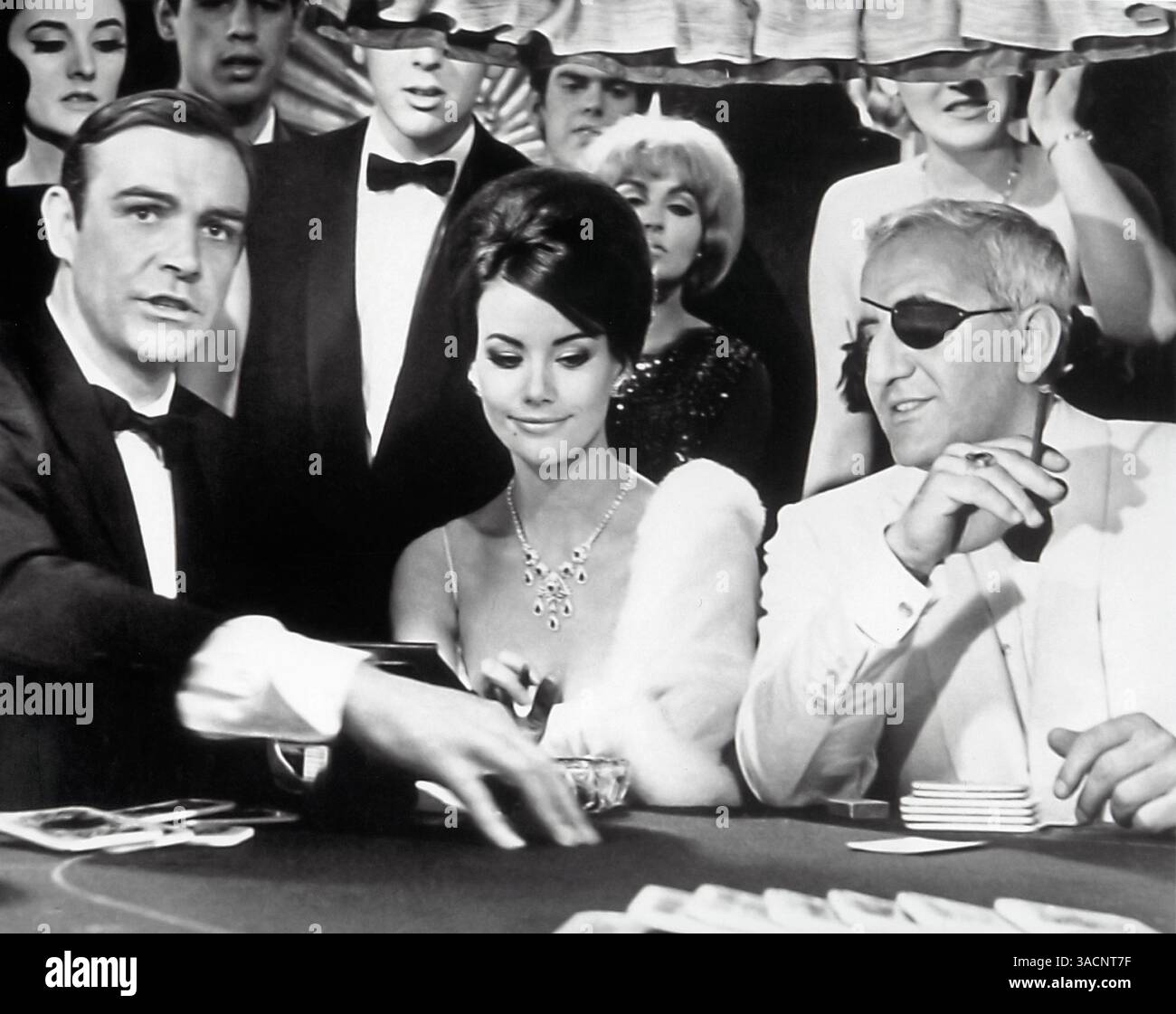 Sean Connery, Claudine Auger and Adolfo Celi, "Thunderball" 1965 Stock Photo - Alamy